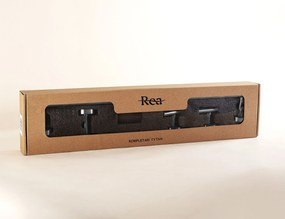 Rea Ari, sada koupelnových doplňků 4 ks, grafitová, REA-06601