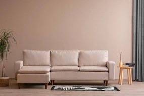 Hanah Home Rohová pohovka LUNGO krémová