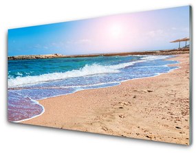 Obraz na skle Oceán Pláž Krajina 120x60 cm