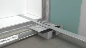 Hansgrohe RainDrain Flex, vrchní sada sprchového žlabu 700, zkracovatelný, pro instalaci volně na plochu, kartáčovaná nerezová ocel, HAN-56043800