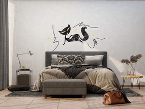 Samolepka na zeď Okouzlující Kočka s Popisy | 65 x 85 cm | DE0422