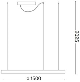 Ideal Lux - LED Lustr na lanku ORACLE SLIM LED/29W/230V 2700K pr. 50 cm bílá