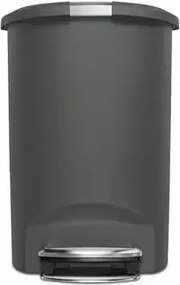 Simplehuman Pedálový odpadkový koš  – 50 l / půlkulatý / šedý plast