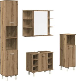 4dílná koupelnová sestava dub artisan kompozitní dřevo 3328558
