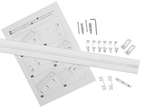 Dekodum Jednořadá hliníková stropní kolejnicová garnýž bílá 200 cm