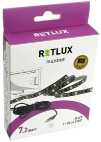 Retlux RLS 101 LED pásek s USB konektorem studená bílá, 2 x 50 cm