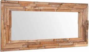 Dekorativní zrcadlo teak 120 x 60 cm obdélníkové 244564
