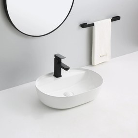 Erga Soleil, umyvadlo na desku 600x400x135 mm, bílá lesklá, ERG-V03-9486C-WH