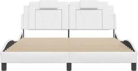 Rám postele Viana s LED bez matrace bílý 160 x 200 cm 3214030