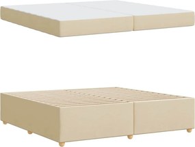 Rám postele s matrací Krémová 200 x 200 cm textil 3399382