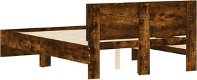 Rám postele s čelem kouřový dub 120 x 200 cm 3207494