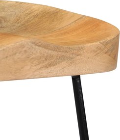 vidaXL Barové stoličky Gavin 2 ks masivní mangovníkové dřevo [247838] Barva: tmavě hnědá