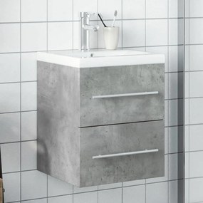vidaXL Koupelnová skříňka se zápustným umyvadlem [3278755] Barva: Betonová šedá