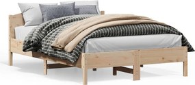 vidaXL Rám postele s čelem voskově 140 x 200 cm masivní borovice [842595] Barva: Přírodní