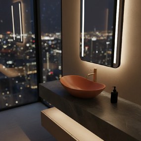Rea Royal, umyvadlo na desku 615×360×155 mm, oranžová matná, REA-U3530