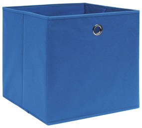 Úložné boxy 10 ks netkaná textilie 28 x 28 x 28 cm modré - Default Title