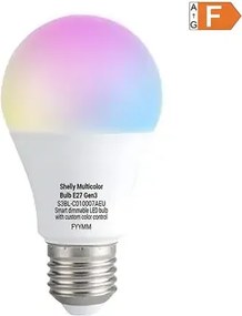 Shelly Multicolor E27 Gen3 / LED žárovka / RGB / E27 / 800 lm / Wi-Fi,