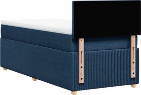 Box spring postel s matrací modrá 80x200 cm textil 3287282