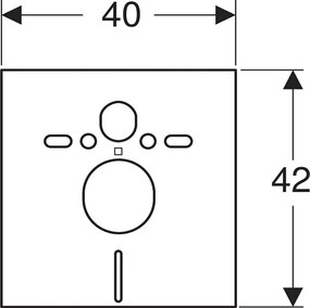 BPS-koupelny Podomítkový modul Geberit DuoFix s WC mísou FW-GL-BL-TR-03 + ovládací tlačítko Delta 01 bílá
