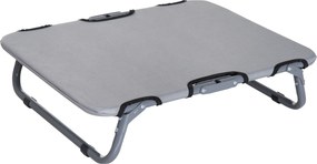 PawHut Dog Lounger Venkovní skládací pelíšek pro psy, kočky, místo na spaní, šedý, 59x46x15cm| Aosom