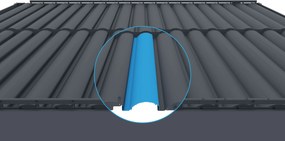 Bioklimatická pergola G21 Austin Premium 6x3 m, antracitová hliníková