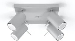 Stropní bodové svítidlo SOLLUX Ring 4 GU10 4x40W bez zdroje SL.0452 šedá