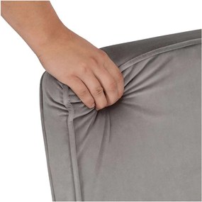 Rozkládací křeslo Halsin Velvet, šedá