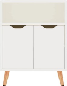 Příborník bílý s vysokým leskem 60x30x72 cm kompozitní dřevo 326828