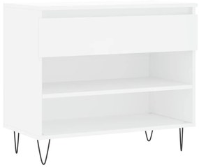 vidaXL Botník bílý 70 x 36 x 60 cm kompozitní dřevo
