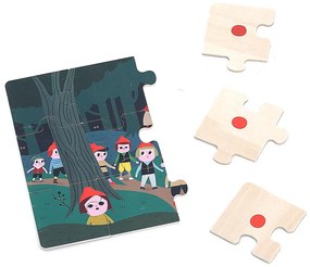 Vilac Dřevěné puzzle O Palečkovi 4 v 1