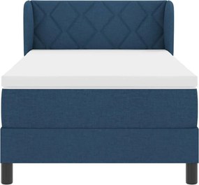 Postel s boxspringem s polštářem Modrá 90 x 190 cm textil 3340065