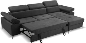 Rozkládací rohová sedačka MARINA MINI 287x174 světle šedá
