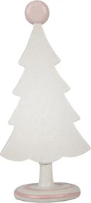 Pastelově růžová dekorace vánoční stromek Christmas Tree Pastello - 12*9*25 cm