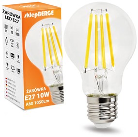 BERGE LED žárovka E27 A60 10W neutrální bílá