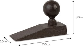 Kovová dveřní zarážka Cast Iron Black Garden Trading