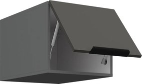 ARIA pi | horní skříňka 40 NAGU-36 1F výklopná | 40 cm | HLUBOKÁ | ANTI FINGERPRINT povrch | antracit/šedá grafit