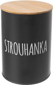 Kulatá plechová dóza STROUHANKA Black
