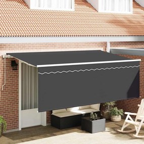 Stahovací markýza Antracit 350 x 200 cm Polyester a hliník 3329659