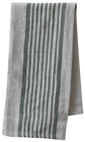 Éternel Bavlněná utěrka Stripes Olive 70×50 cm, béžová barva, šedá barva, textil
