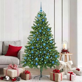 Vánoční stromeček s 300 LED diodami s stojanem Zelená 180 cm PE 3396338