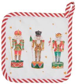 Bílo-červená chňapka – 20x20 cm