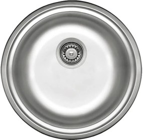 Deante Twist, nerezový dřez na desku 1-komorový B/O 420x170 3,5" + sifon, vzor satyna, ZHC_0803