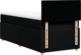 Box spring postel s matrací černá 90x200 cm textil 3287341