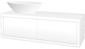Dřevojas Koupelnová skříň STORM SZZ2 120 (umyvadlo Triumph) Varianta: M01 Bílá mat / M01 Bílá mat / Levé