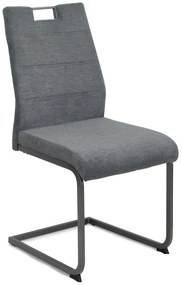 Jídelní židle Lutz, středně šedá látka