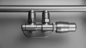 Deante Silia, koupelnový radiátor 500x850 mm, 335W, broušená ocel, DEA-AGI_FG31