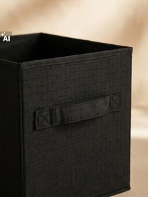 Sinsay - Skládací textilní úložný koš s úchytem - černá