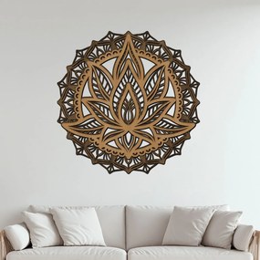 dřevo života Dřevěná vrstvená mandala KVĚT VĚČNOSTI Zvolte rozměr (cm): 80x80, Zvolte barvu dekoru: Buk-Ořech-Wenge