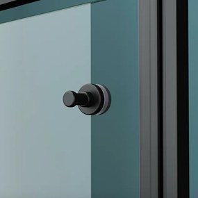 design černý sprchový kout DOPORRO R64 BLACK - 100-140cm ESG 6mm