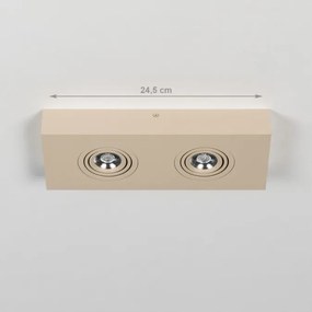 Stropní LED svítidlo Spot Quality Quadra 2 Taupe